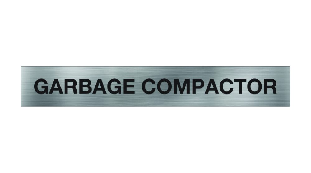 Garbage Compactor Sign | Statutory Signs Online